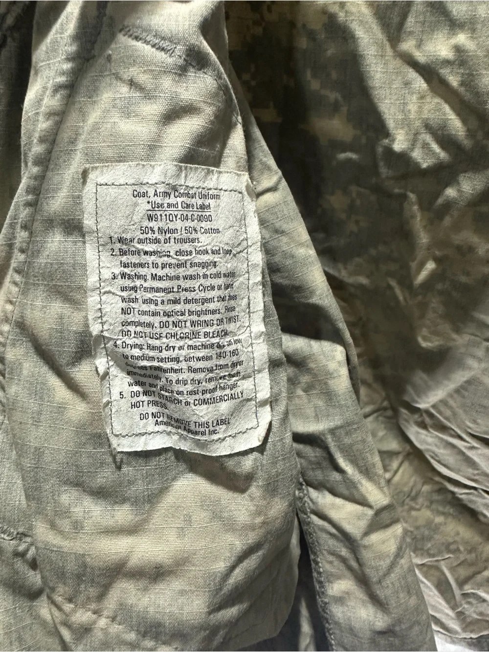 U.S. Army | Jackets & Coats | Coat Army Combat Uniform Jacket Sz L ...